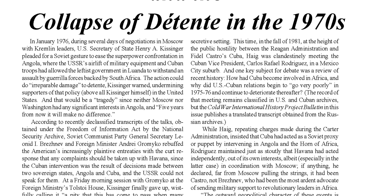 CWIHP Bulletin No. 8/9 (Winter 1996): The Cold War in the Third World ...